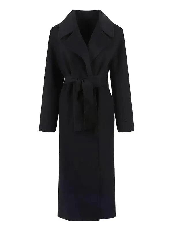 Alberta Ferretti Belted Coat - Black