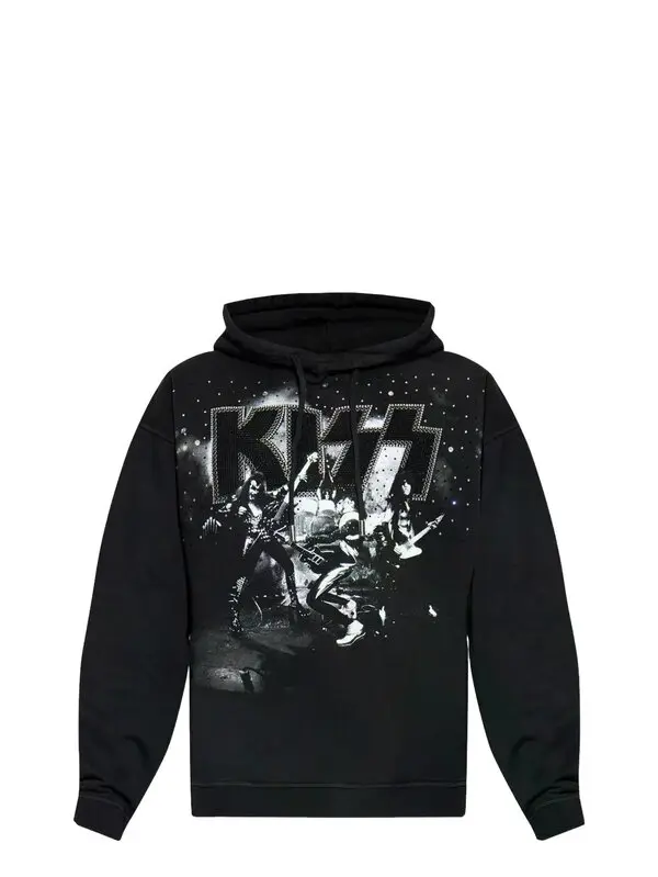 Dsquared2 Graphic Embellished Hoodie - Black