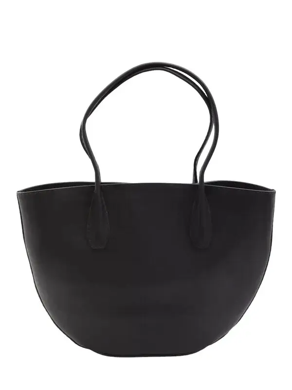 THE ROW Alger Leather Tote Bag - Black