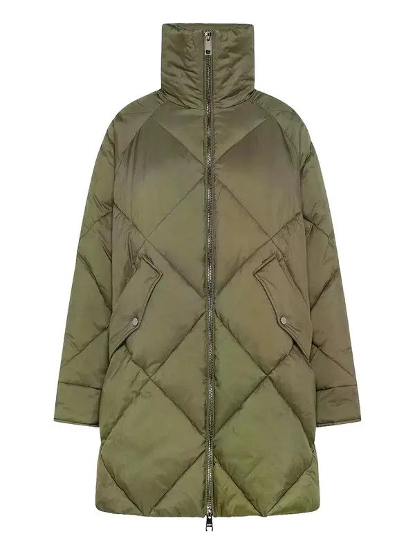 OOF WEAR Quilted Water-repellent Coat - Green