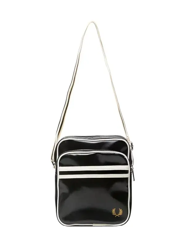 Fred Perry Striped Side Bag - Black