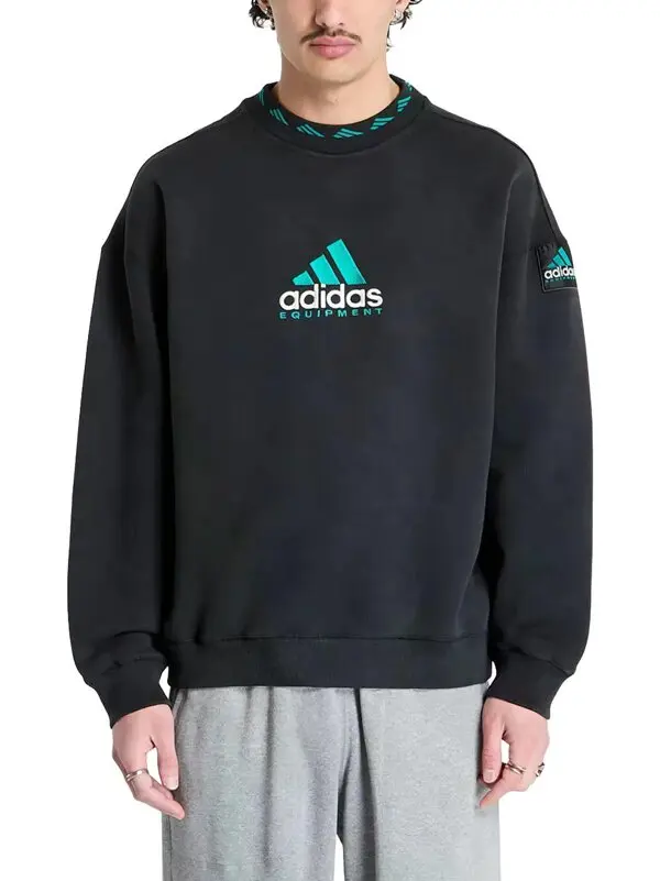 Adidas Crew-neck Sweatshirt With Logo - Black