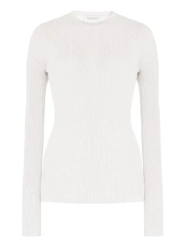 Gabriela Hearst Browning Knit Sweater Cashmere Silk - Ivory