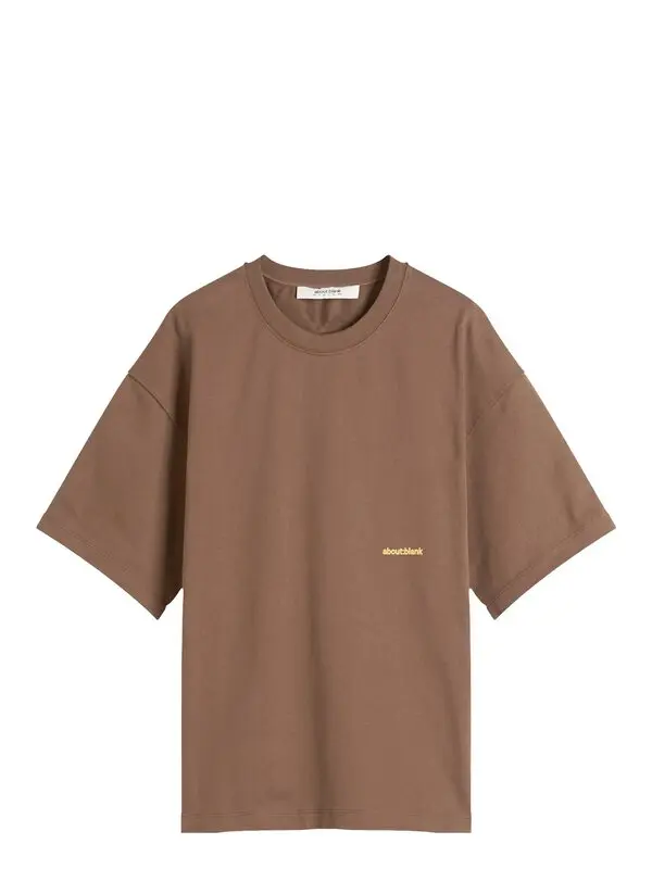 ABOUT:BLANK Box Logo T-shirt - Brown/gold