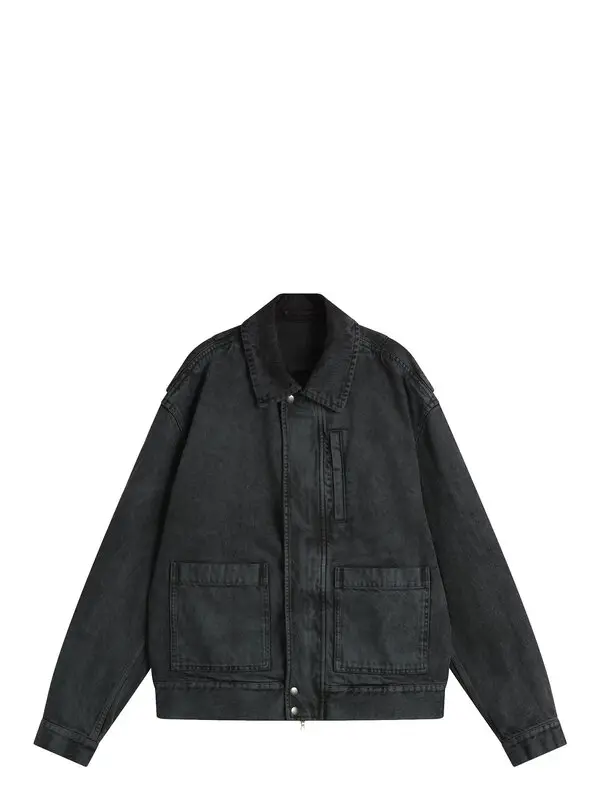 Dries Van Noten Heavy Weight Denim Washed Jacket - Petrol