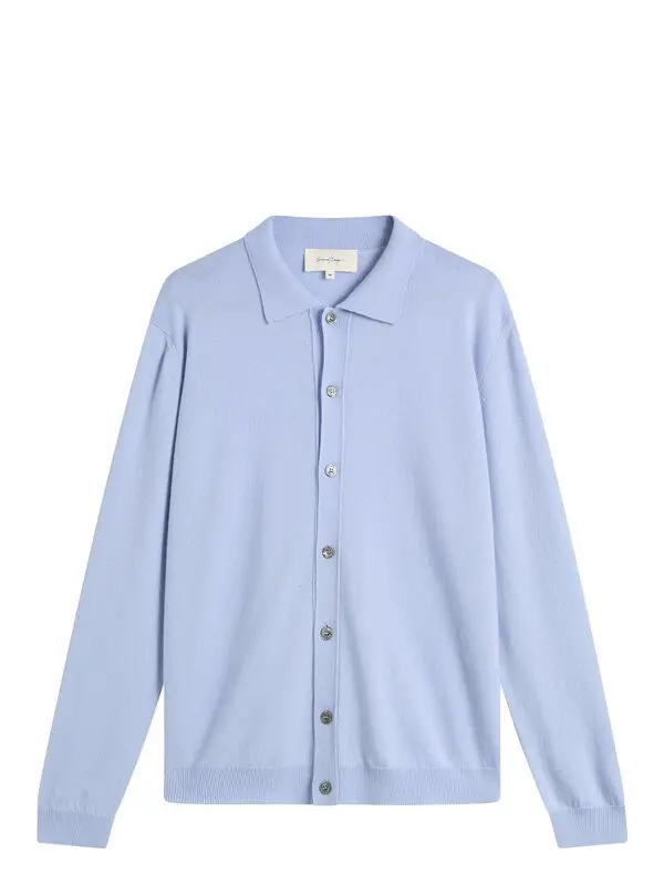 SECOND / LAYER Frankie Button Down Polo - Baby Blue