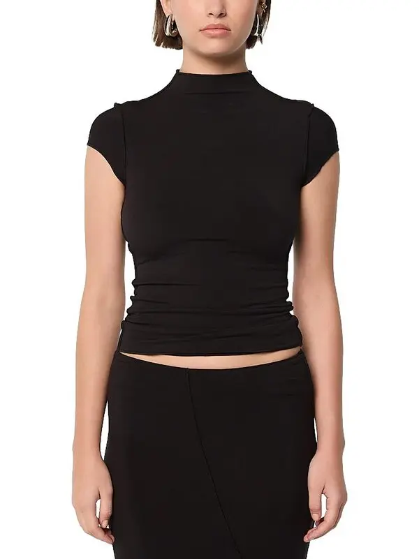 THE LINE BY K Reese Short Sleeved Top - Black