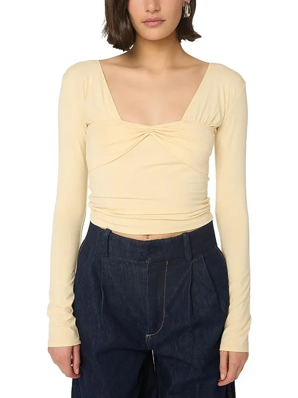 THE LINE BY K Rian Cropped Top - Buttercream