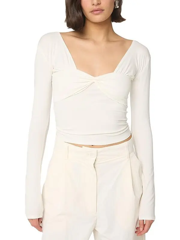 THE LINE BY K Rian Cropped Top - White