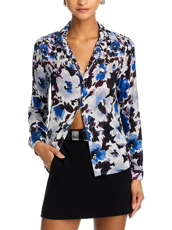 Bella Dahl Classic Button-down Shirt - Winter Floral