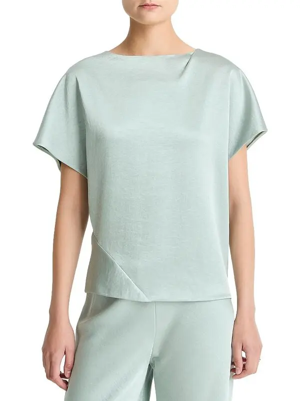 Vince Draped Dolman Sleeve Top - Aloe Stone