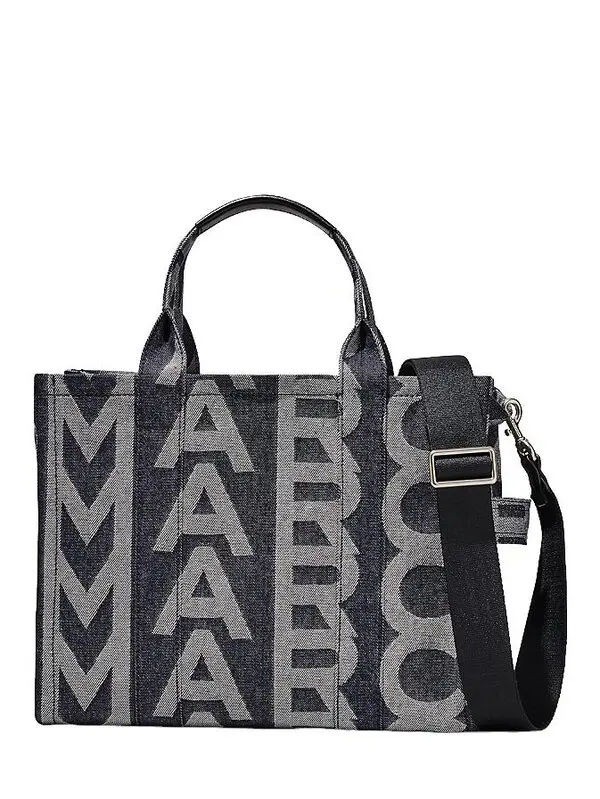 Marc Jacobs The Monogram Small Denim Tote - Grey/blue Wash