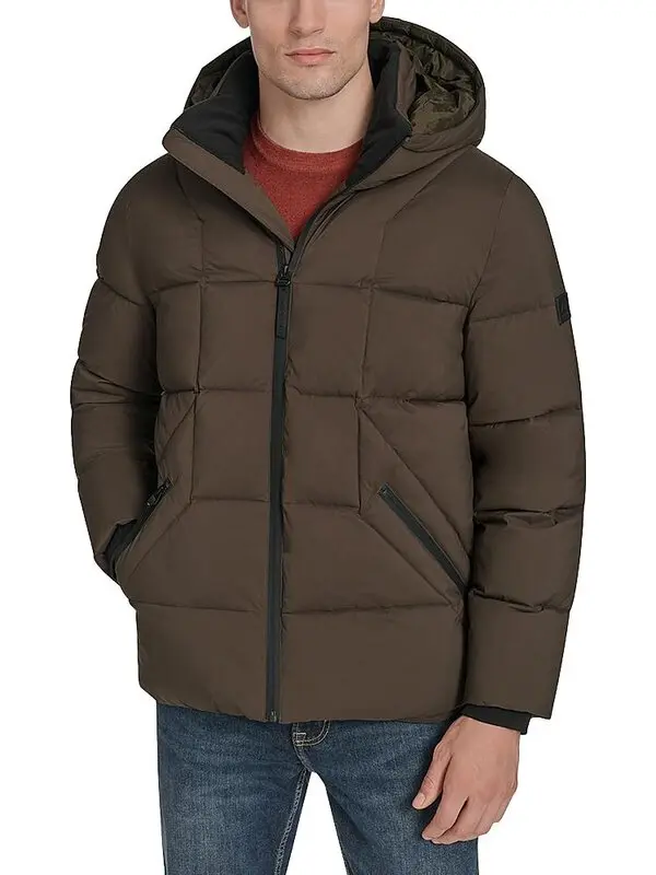 Andrew Marc Palmerton Micro Ripstop Puffer Jacket - Jungle