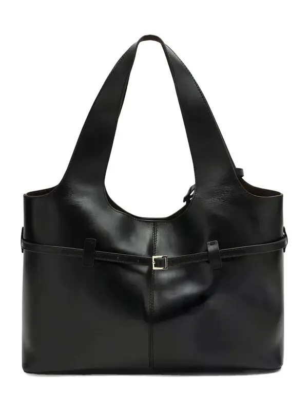 Manu Atelier Medium Cambon Cabas Shoulder Bag - Black