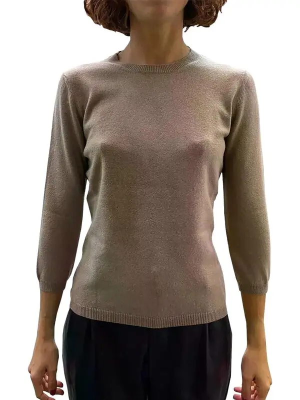 LA ROSE Three-quarter Sleeve Sweater - Neutrals
