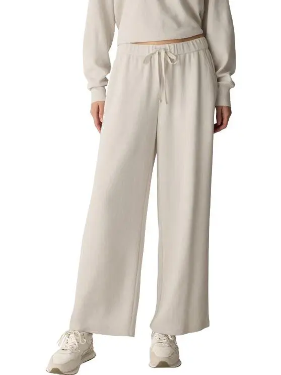 Eileen Fisher Organic Cotton Blend Ankle Wide Leg Drawstring Pants - Plstr