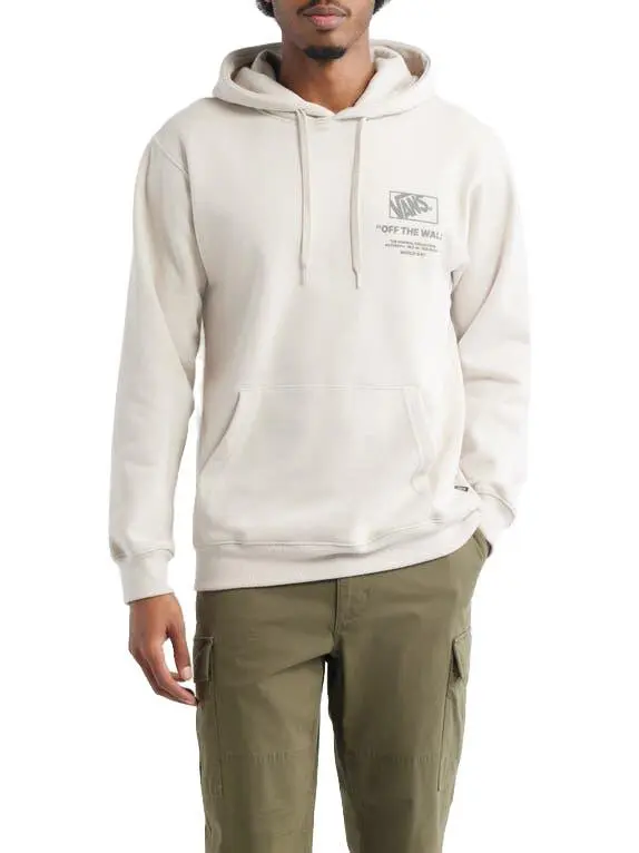 VANS Logo Graphic Hoodie - Taupe Mist