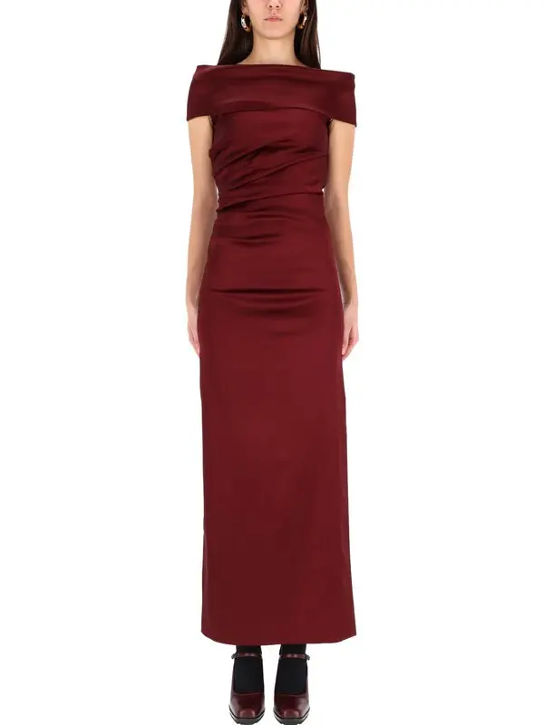 Max Mara Satin Dress - Red