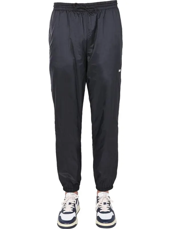 MSGM Nylon Jogging Pants - Black