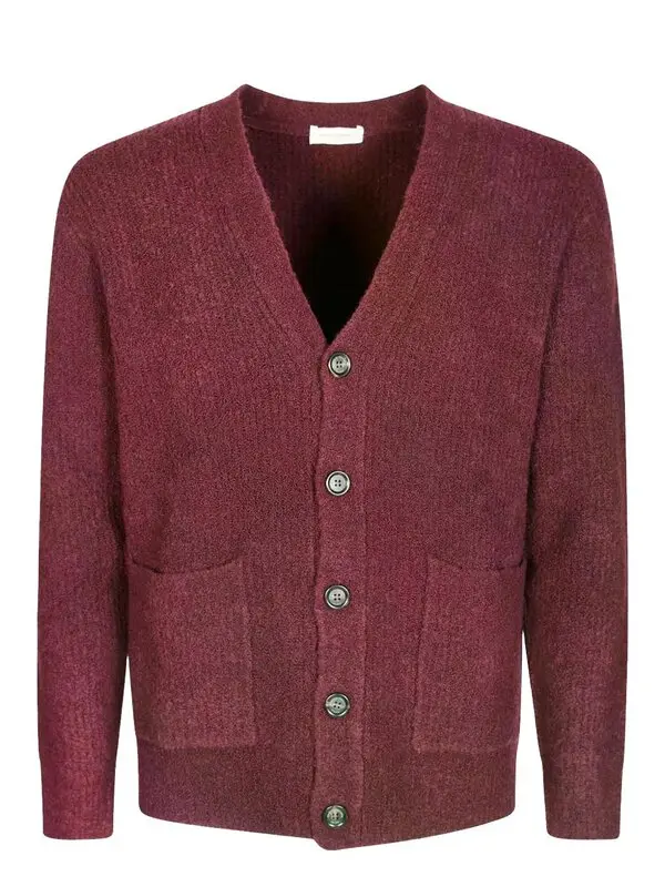 PAOLO PECORA Buttoned Patch-pocket Cardigan - Red