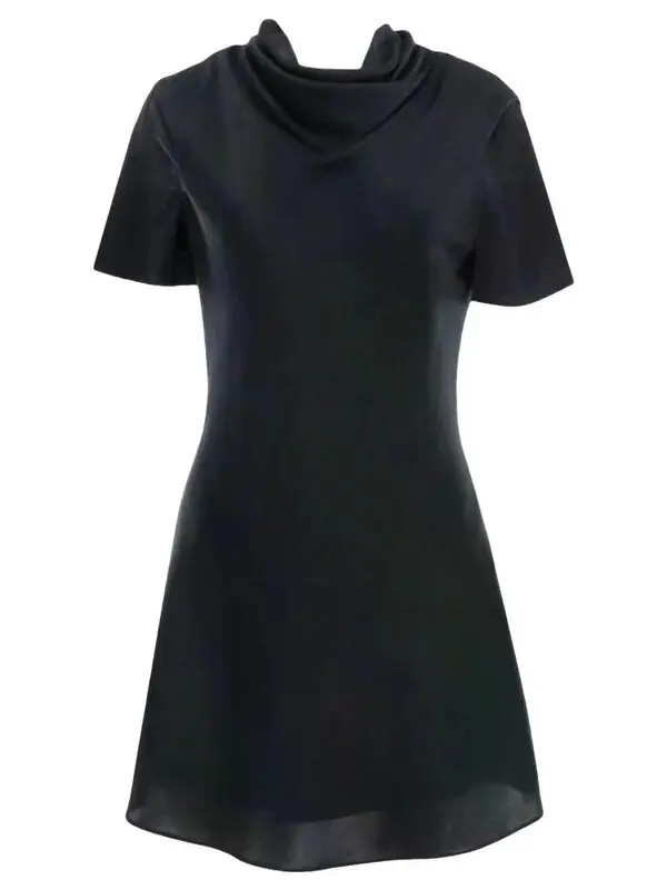 Staud Iris Cowl-neck Mini Dress - Black