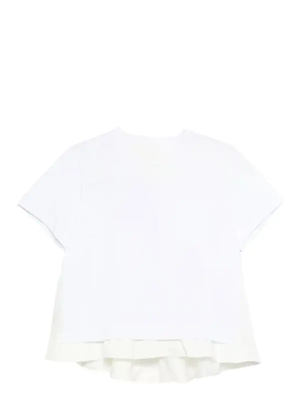 Sacai Ruffled Layered T-shirt - White