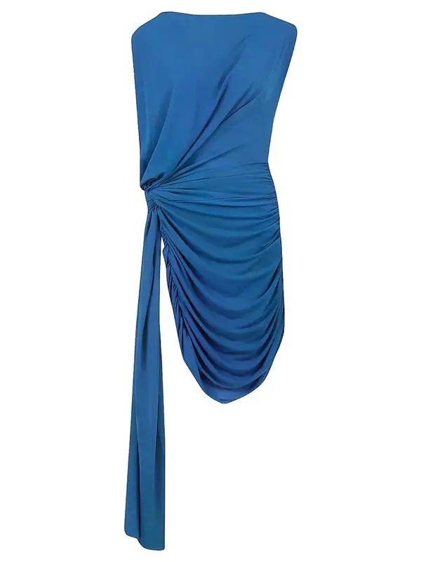 Alex Perry Draped Knot Mini Dress - Blue
