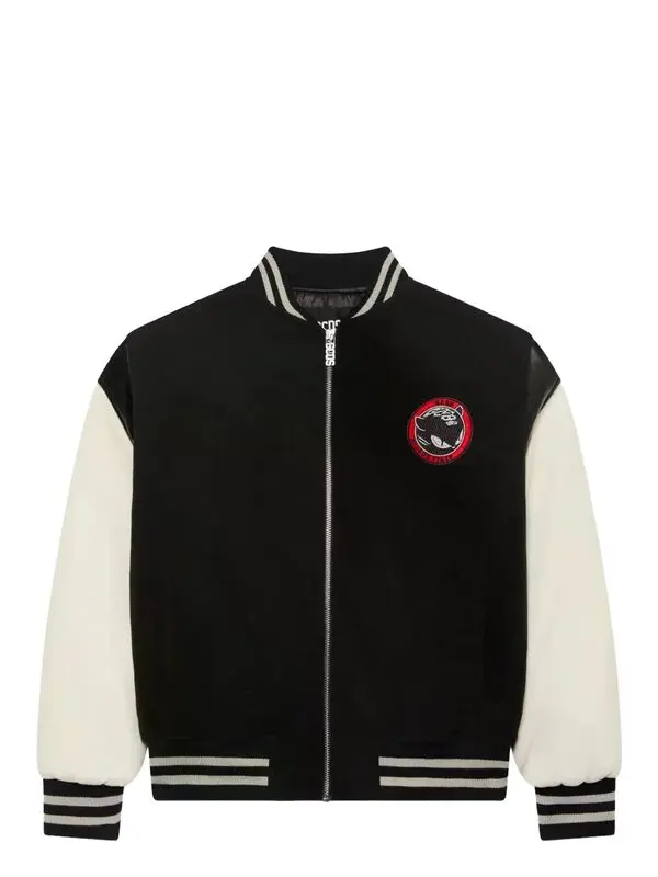 Gcds Logo-patch Bomber Jacket - Black