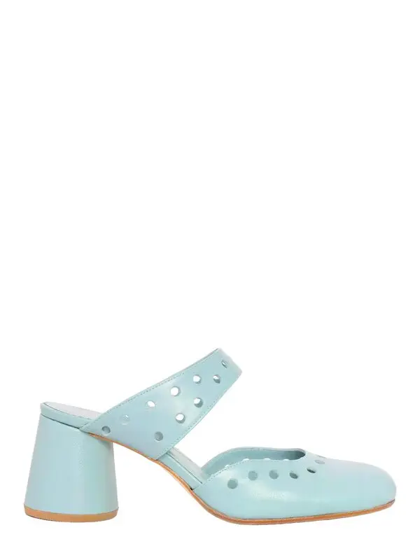 STUDIO CHOFAKIAN Genoise Mules - Blue