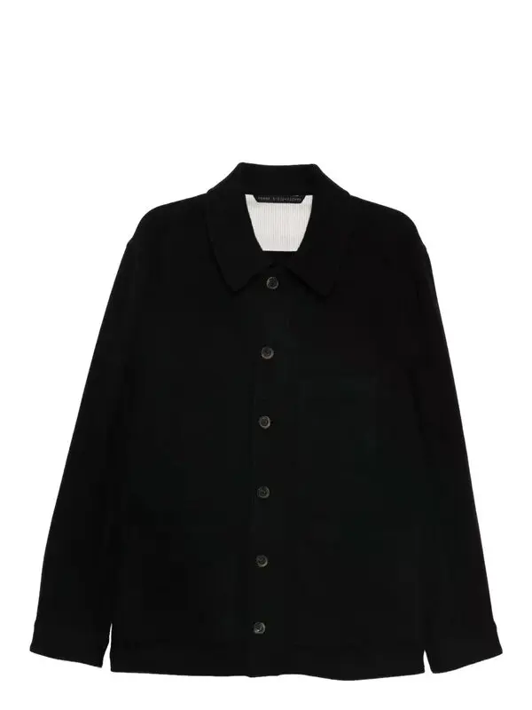FORME D'EXPRESSION Buttoned Wool-blend Jacket - Black