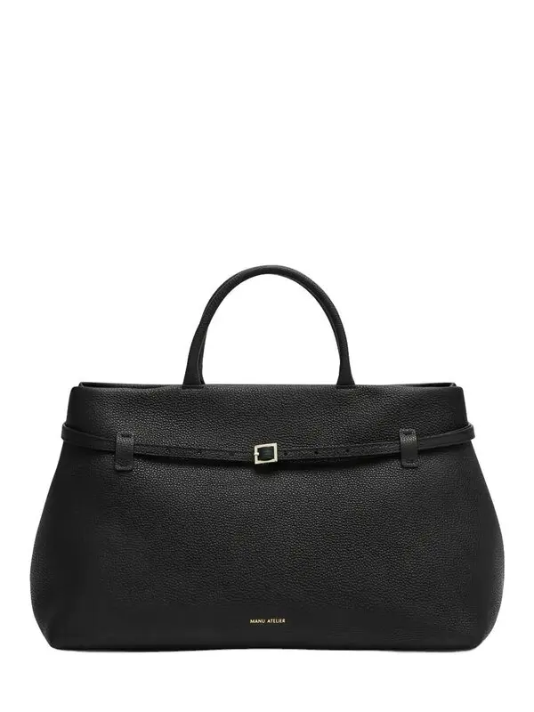 Manu Atelier Le Cambon 40 Leather Tote Bag - Black
