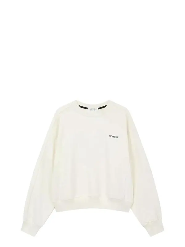 STUDIO TOMBOY Logo-embroidered Sweatshirt - Neutrals