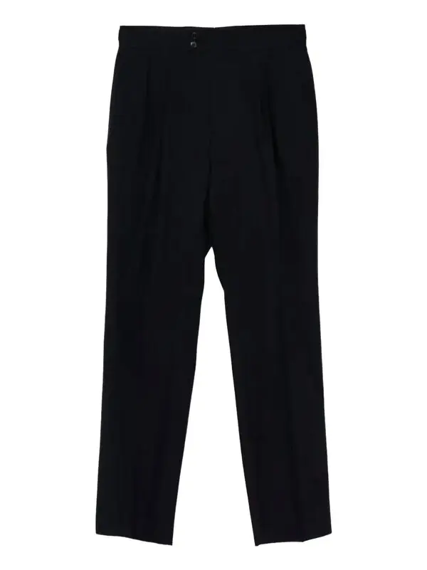 Paul Smith Pleated Wool Trousers - Black