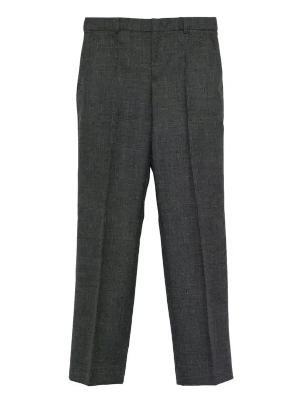 Moschino Mélange-effect Tailored Trousers - Grey