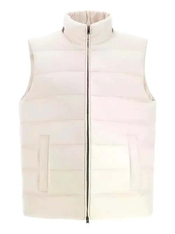 Herno Quilted Zip-front Gilet - Neutrals