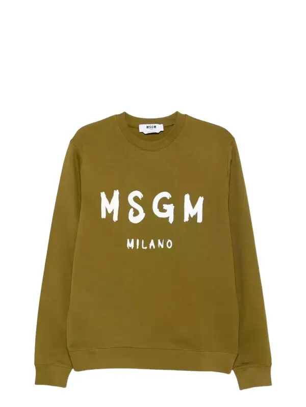 MSGM Logo-print Sweatshirt - Brown