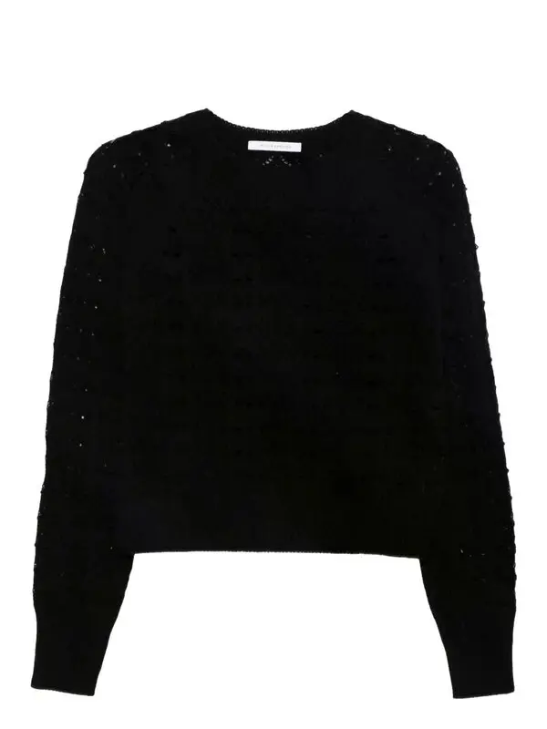 Cecilie Bahnsen Openwork Knit Sweater - Black