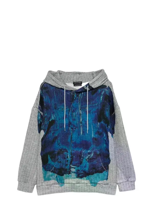 JUNTAE KIM Trompe L'oeil Hoodie - Grey