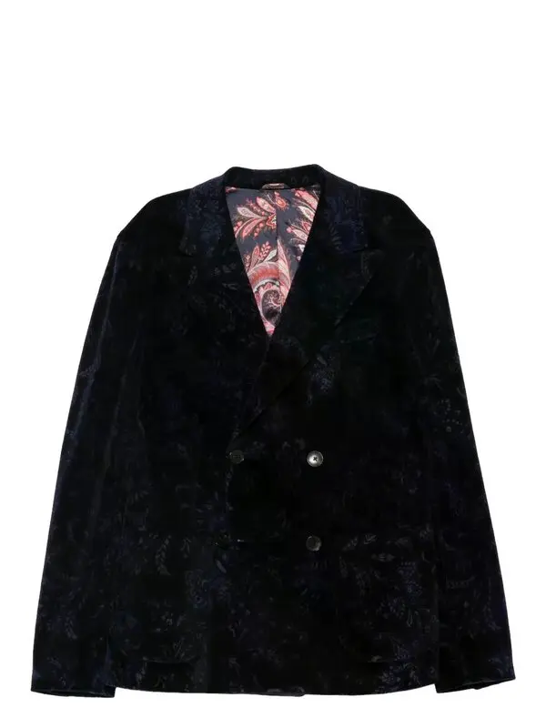 Etro Double-breasted Blazer - Blue
