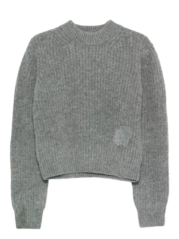 Cecilie Bahnsen Flower Appliqué Sweater - Grey
