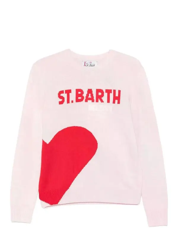 MC2 SAINT BARTH Heart Intarsia St Barth Sweater - Pink
