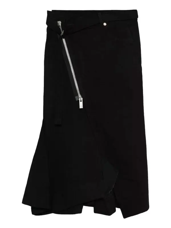 Sacai Zip-detail Skirt - Black