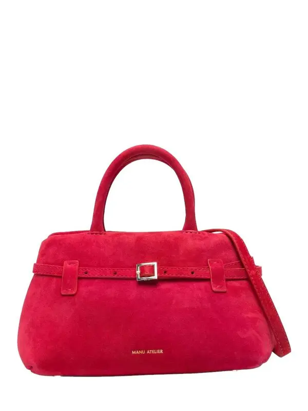Manu Atelier Le Cambon Suede Tote Bag - Red