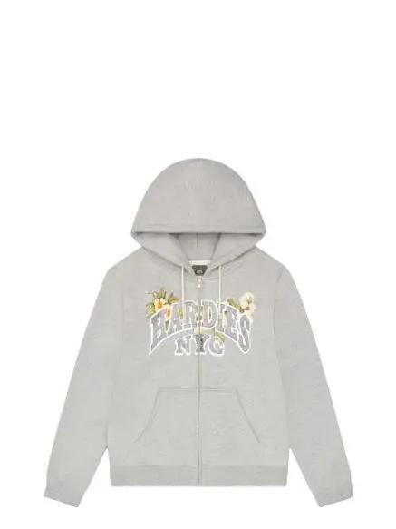 DENIM TEARS Hardies Tears Zip Hoodie - Grey