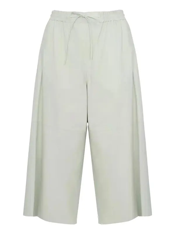 YVES SALOMON Leather Trousers - Green