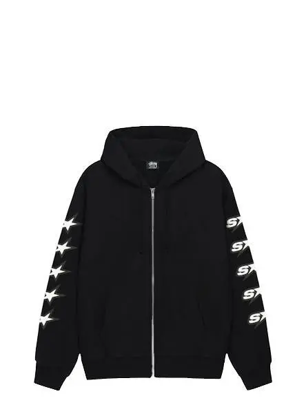 StÜssy Speedway Zip Hoodie - Black