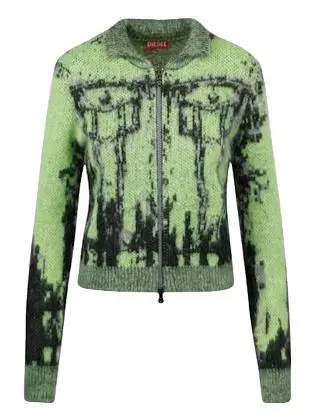 DIESEL® Zip Up Sweater - Green