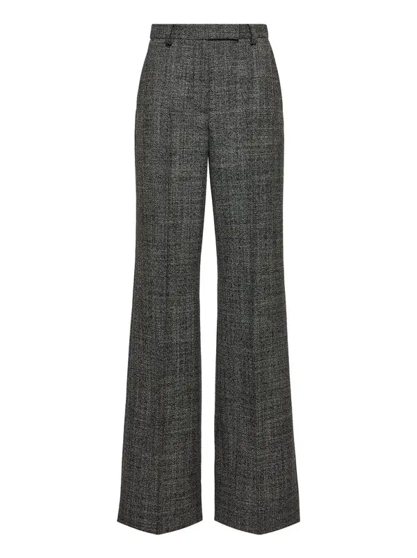 Valentino Garavani Virgin Wool Flared-leg Pants - Grey
