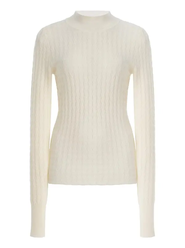 Cordova Soleil Cable-knit Merino Wool Top - Ivory