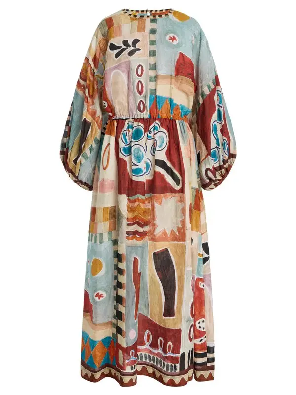 ALEMAIS Michelle Printed Midi Dress - Multi